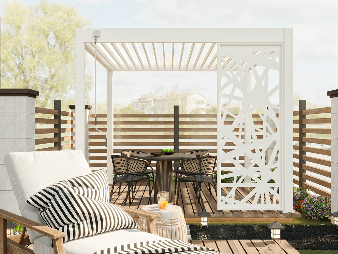 UMBRENTIC Louvre Screen, Deco Screen Panel for Pergola – Umbrentic Pergola