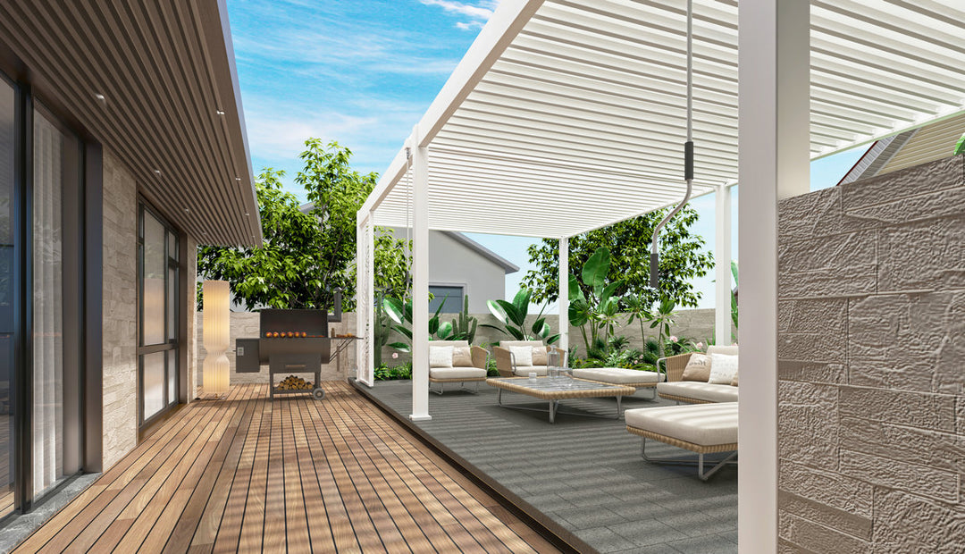 UMBRENTIC Louvre Screen, Deco Screen Panel for Pergola – Umbrentic Pergola