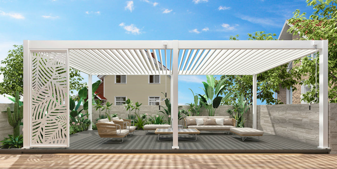 UMBRENTIC Louvre Screen, Deco Screen Panel for Pergola – Umbrentic Pergola