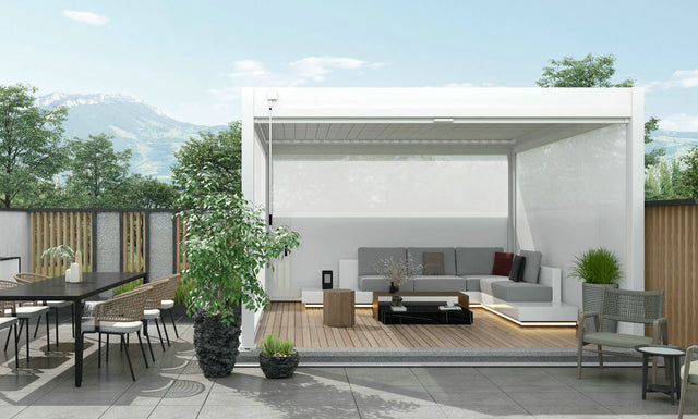 UMBRENTIC Electric Wind Screen for Outdoor Pergola – Umbrentic Pergola