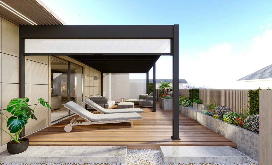 UMBRENTIC Mannual Wind Screen for Outdoor Pergola – Umbrentic Pergola